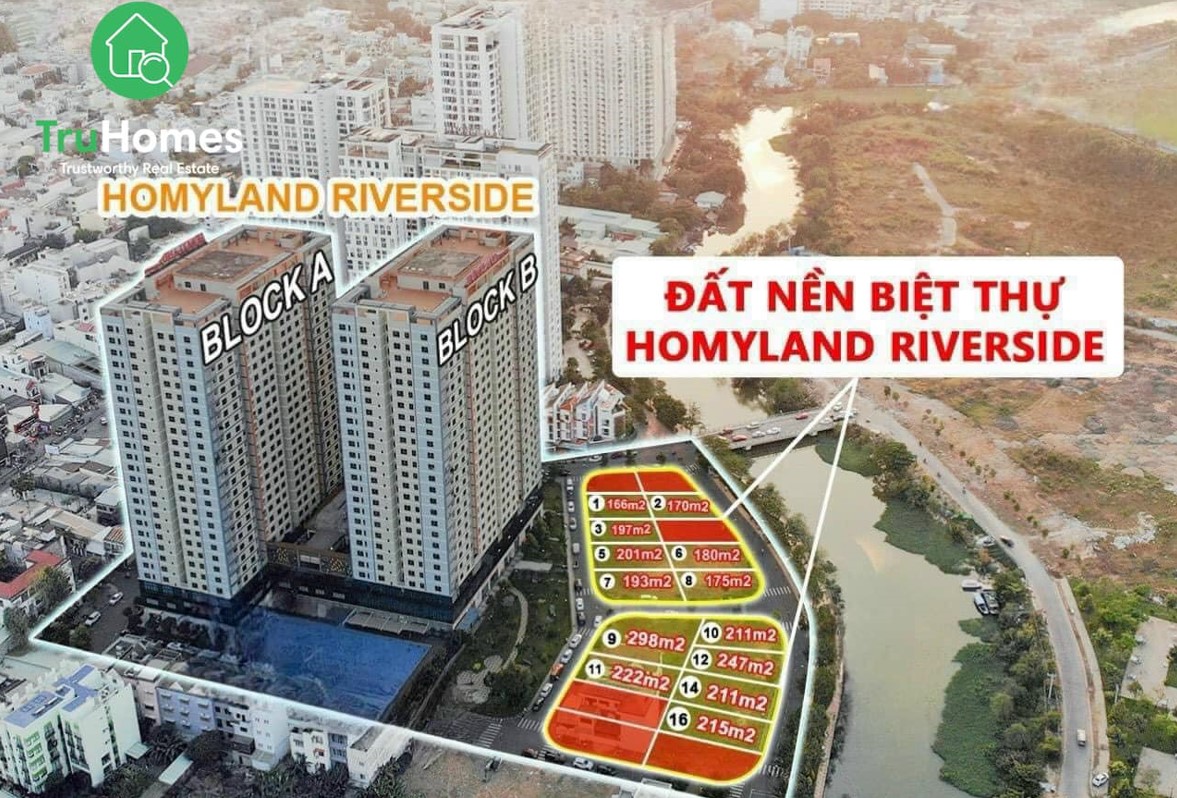 15 lô đất nền biệt thự Homyland Riverside Quận 2 (Q2), TPHCM